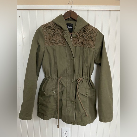 Me Jane | Jackets & Coats | Womans Size Small Utility Cargo Army Green ...